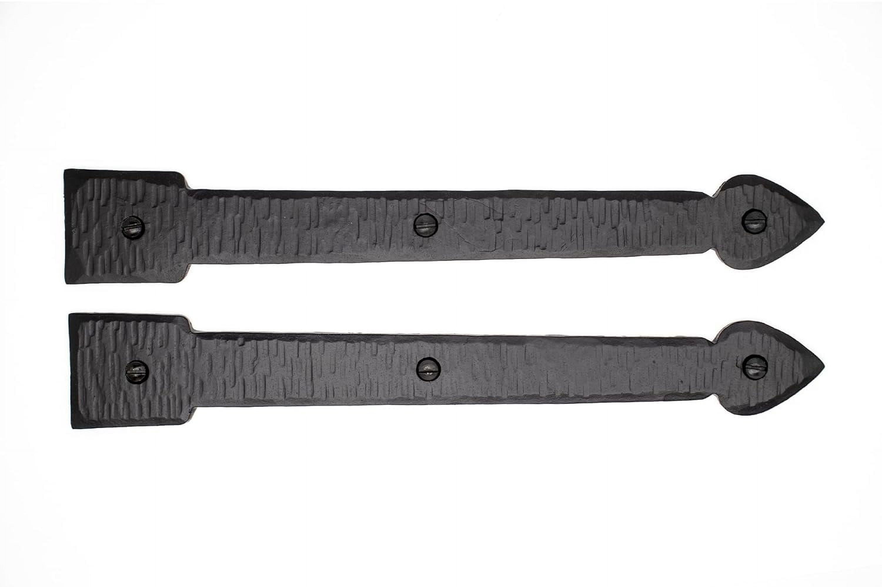 2 Pack 9 Inch Black Faux Strap Hinges - Decorative Faux Doors Hinge ...
