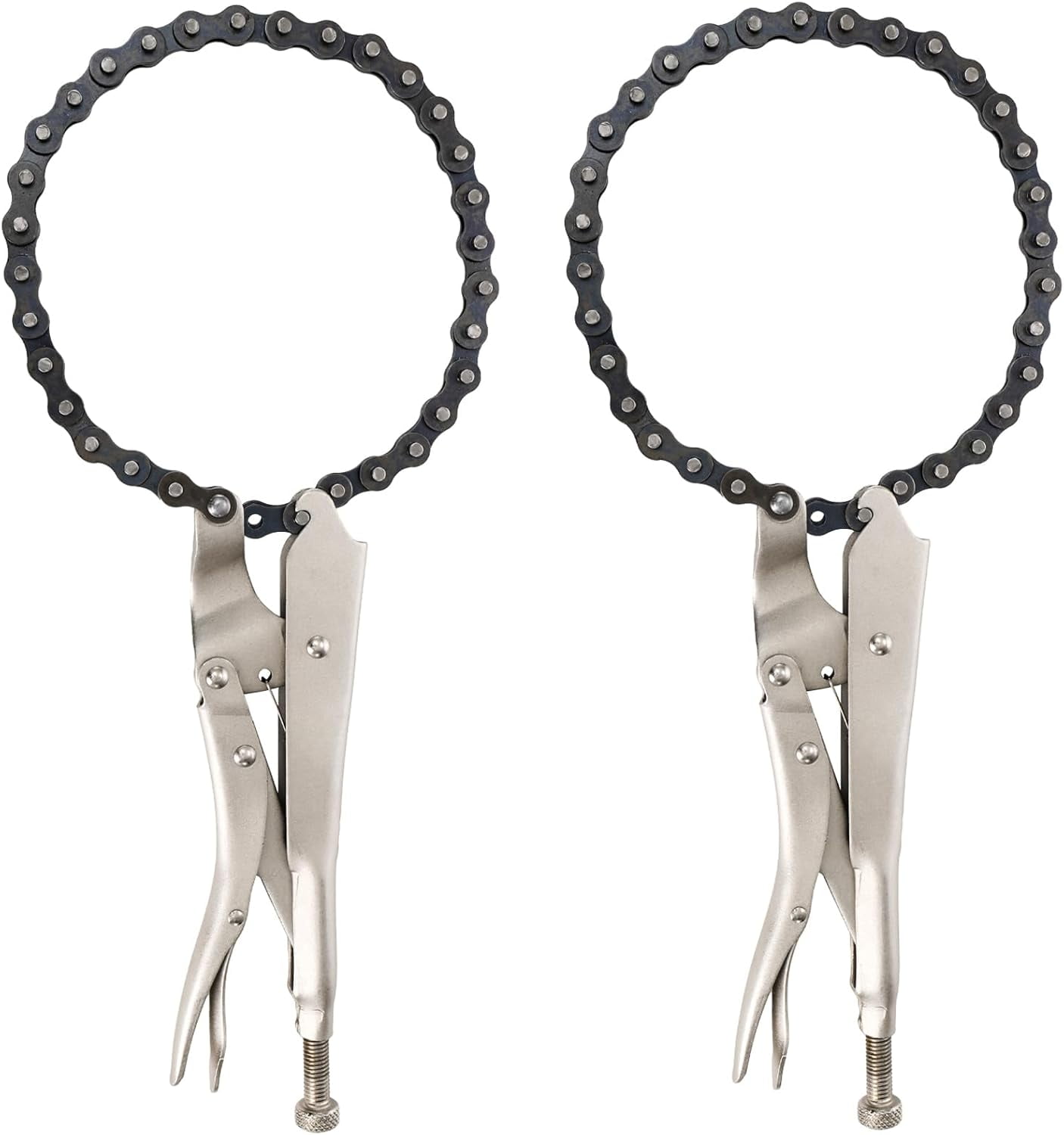 2 Pack 9 Inch Locking Chain Clamp with 20" Chain, Heavy Duty Chain Vise ...