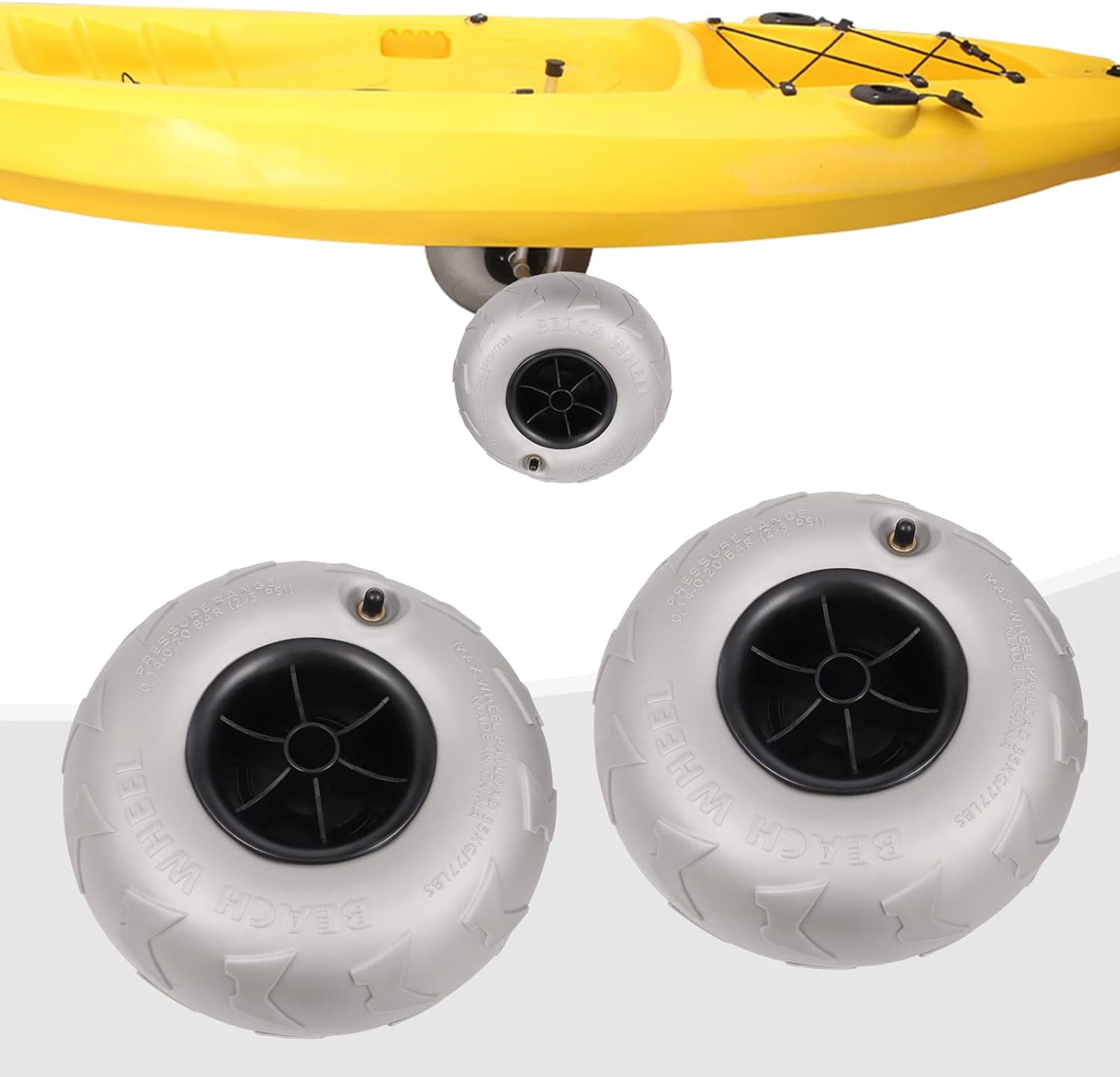 2-Pack 9-Inches Beach Balloon Wheels, Replacement Balloon Sand Tires ...