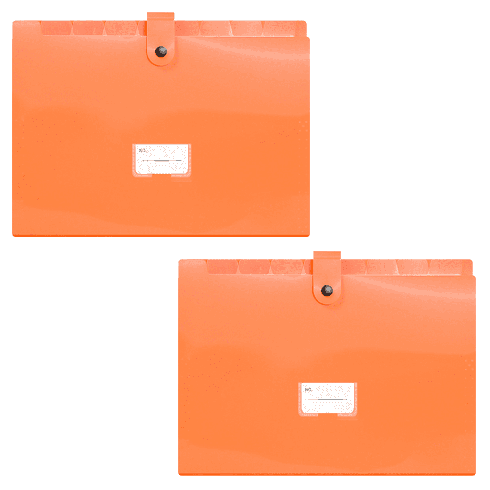 2 Pack 9-Pocket Expanding File, Plastic Expandable File Folder with ...