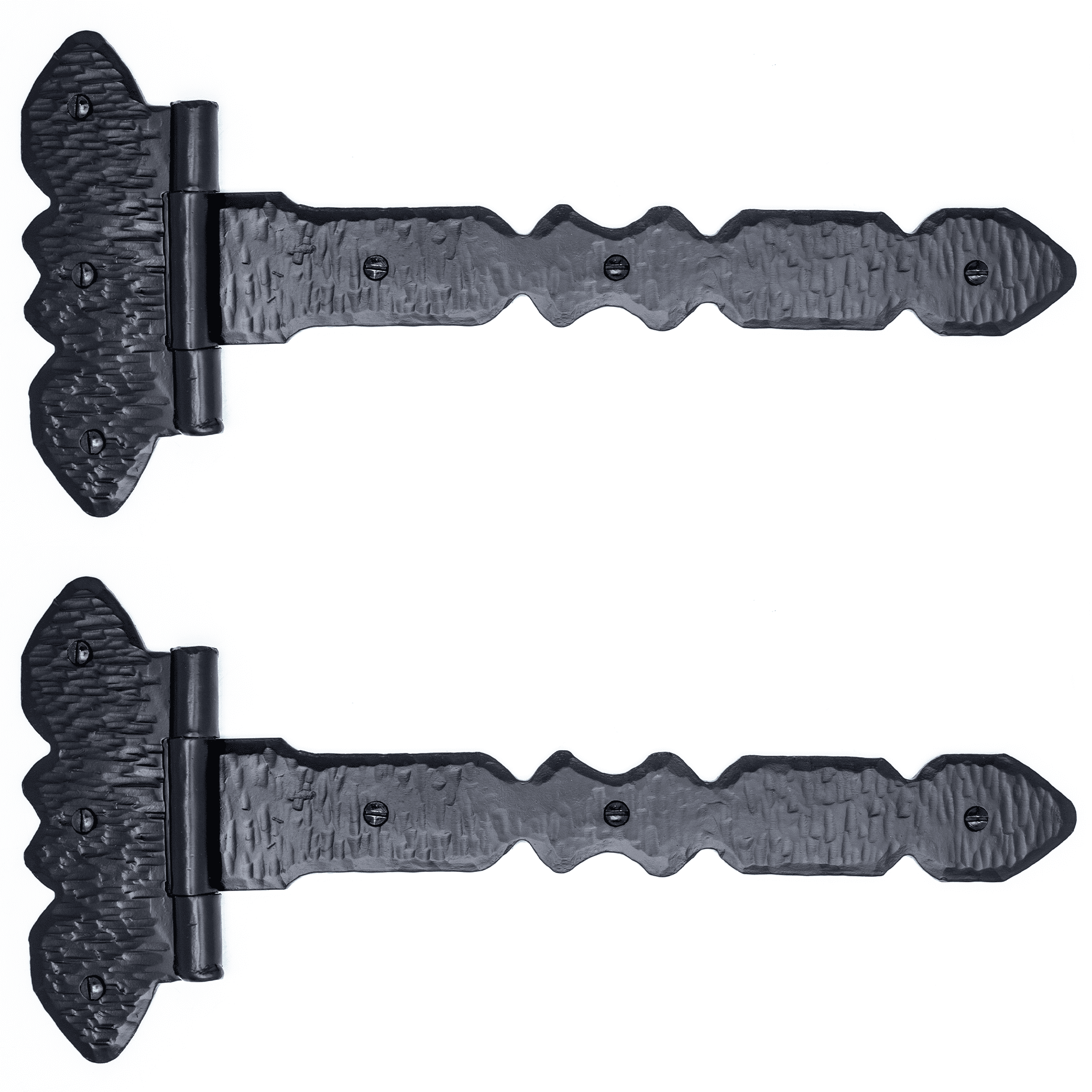 2 Pack 9 inch Decorative Hinges Black Gate Hinges Wrought Iron Hinges ...