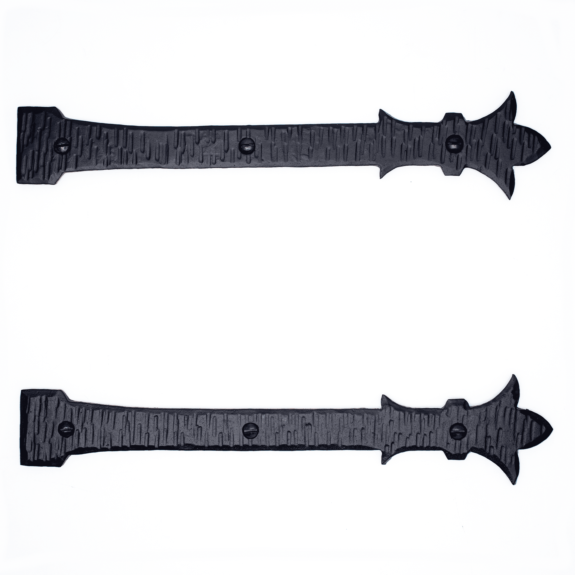 2 Pack 9 inch Faux Door Hinges Black Decorative Strap Hinge Wrought ...