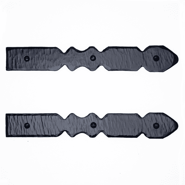 2 Pack 9 inch Faux Door Hinges Black Decorative Strap Hinge Wrought ...