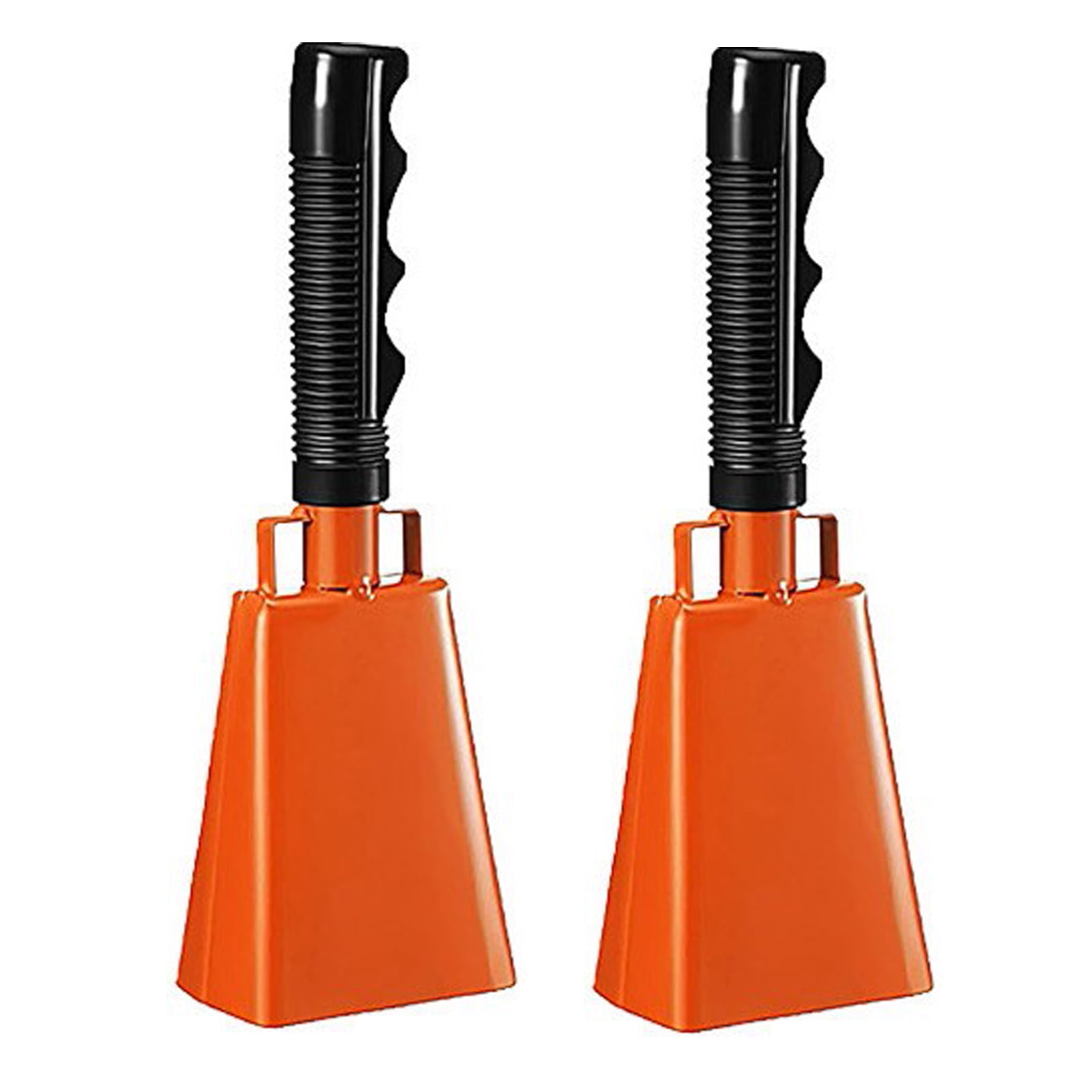 2 Pack 9-inch Steel Cowbells with Handle, Percussion Noise Makers for ...