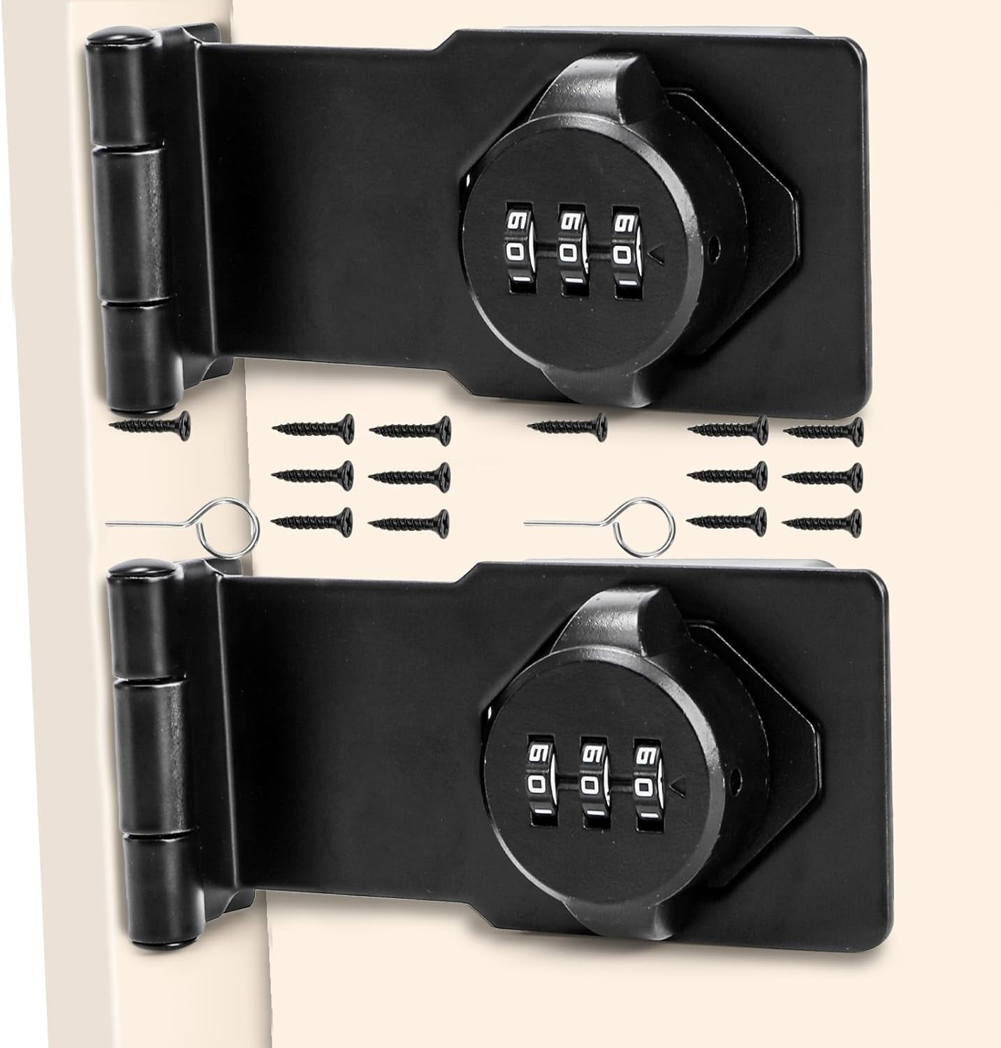 2 Pack 90 Degree Barn Door Lock, High-Security Cabinet Password Lock ...