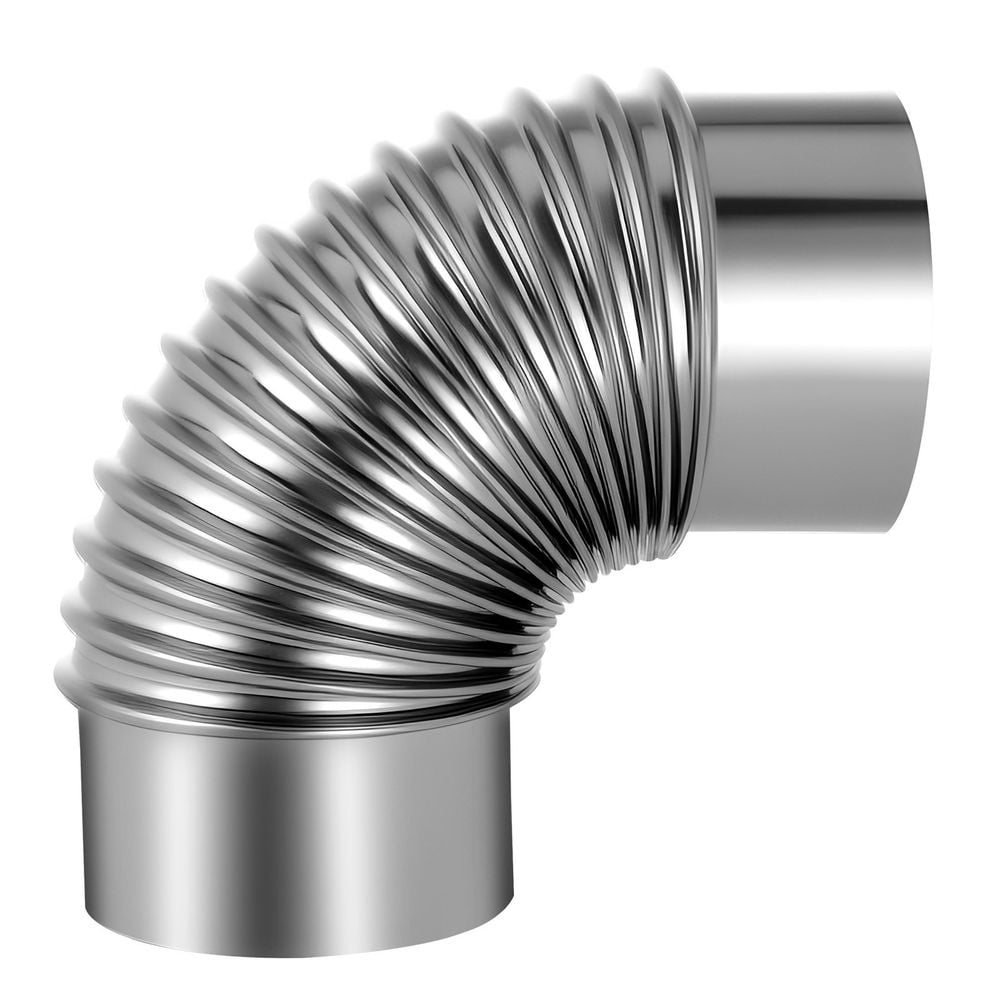 2-Pack 90 Degree Dryer Vent Elbow Kit, 4in Aluminum with 4 Clamps ...