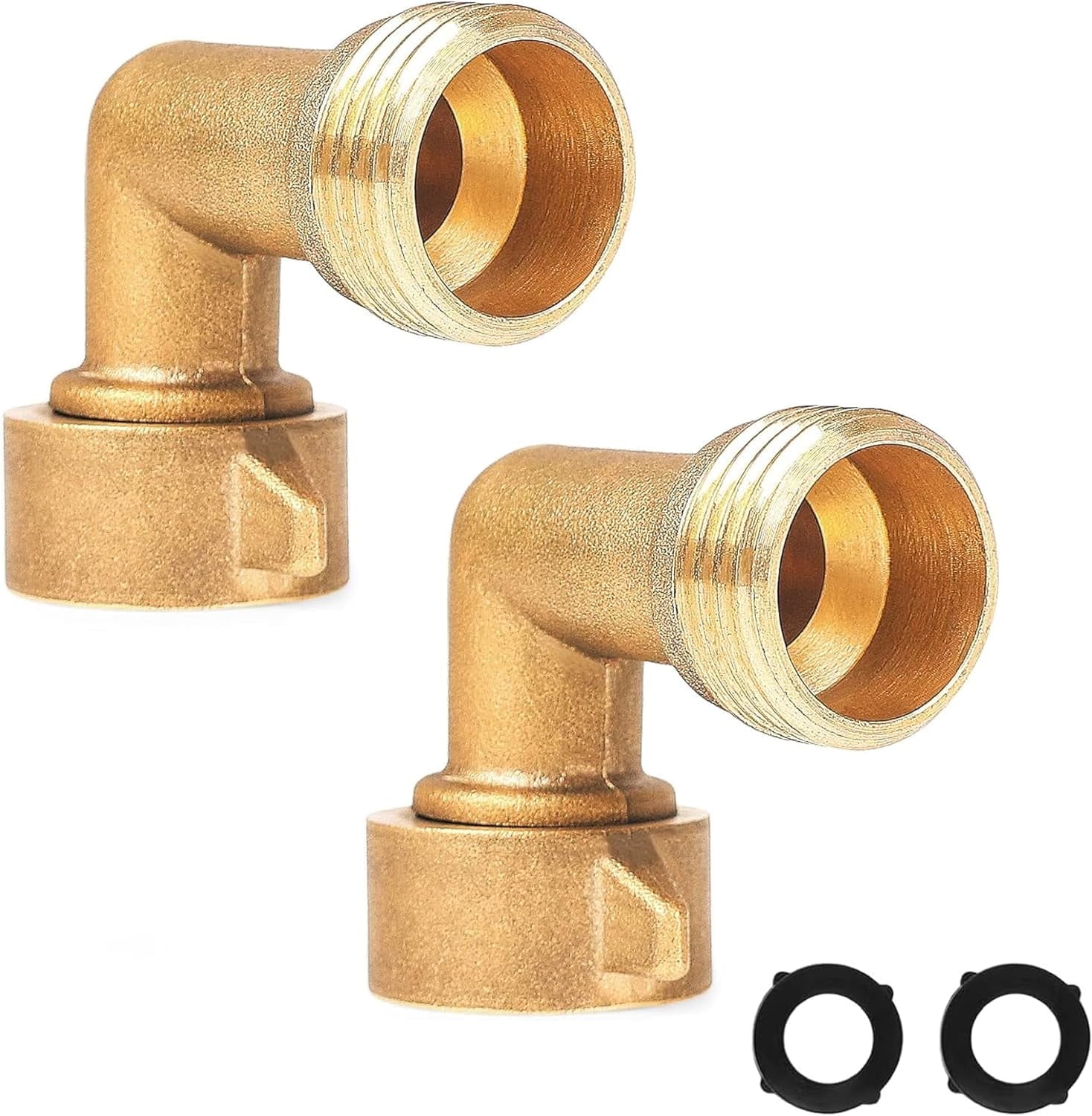 2 Pack 90 Degree Garden Hose Connectors, Garden Hose Elbow Fittings, 3/ ...
