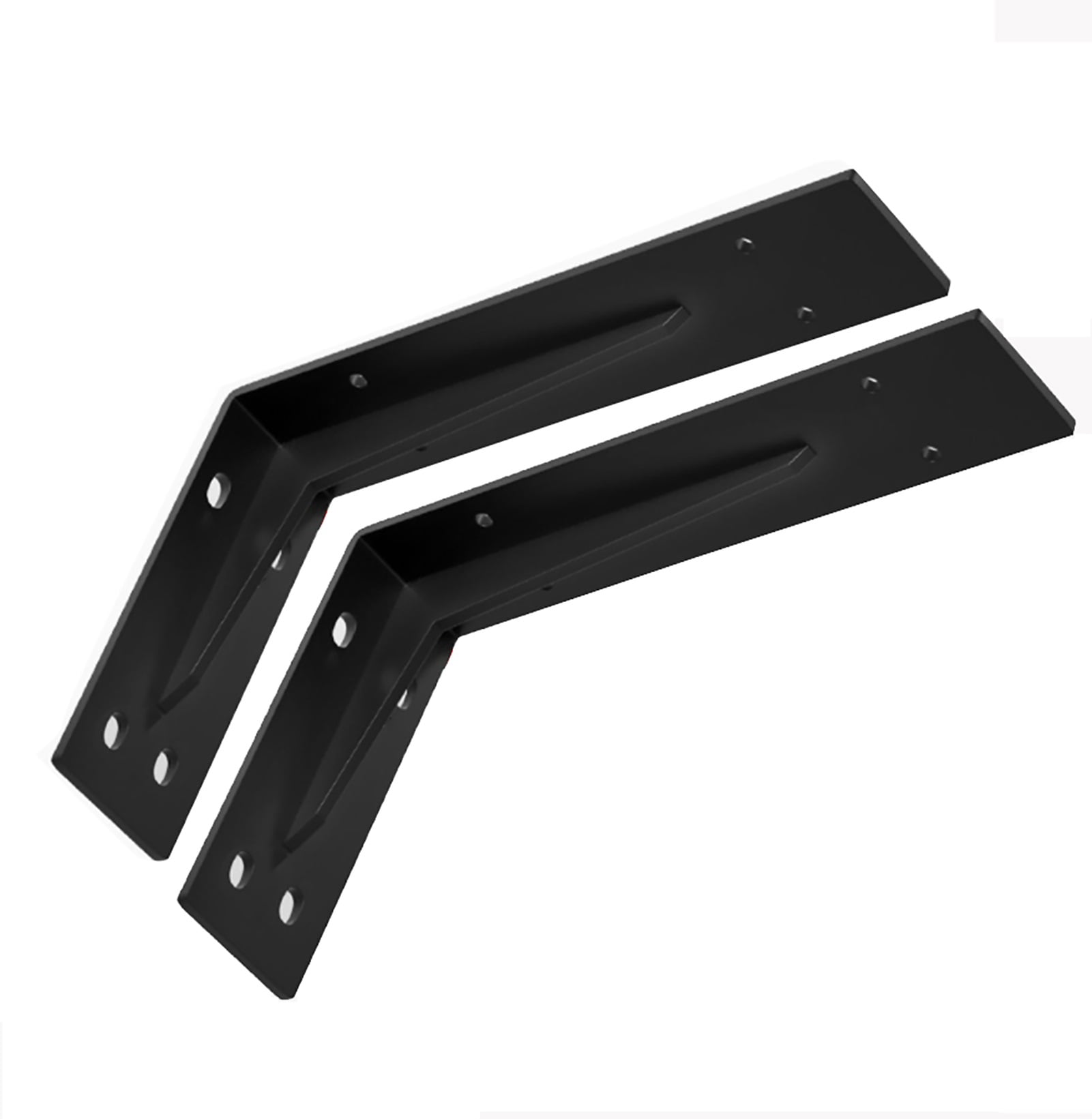 2 Pack 90 Degree Shelf Brackets Black Metal Shelf Brackets Heavy Duty ...