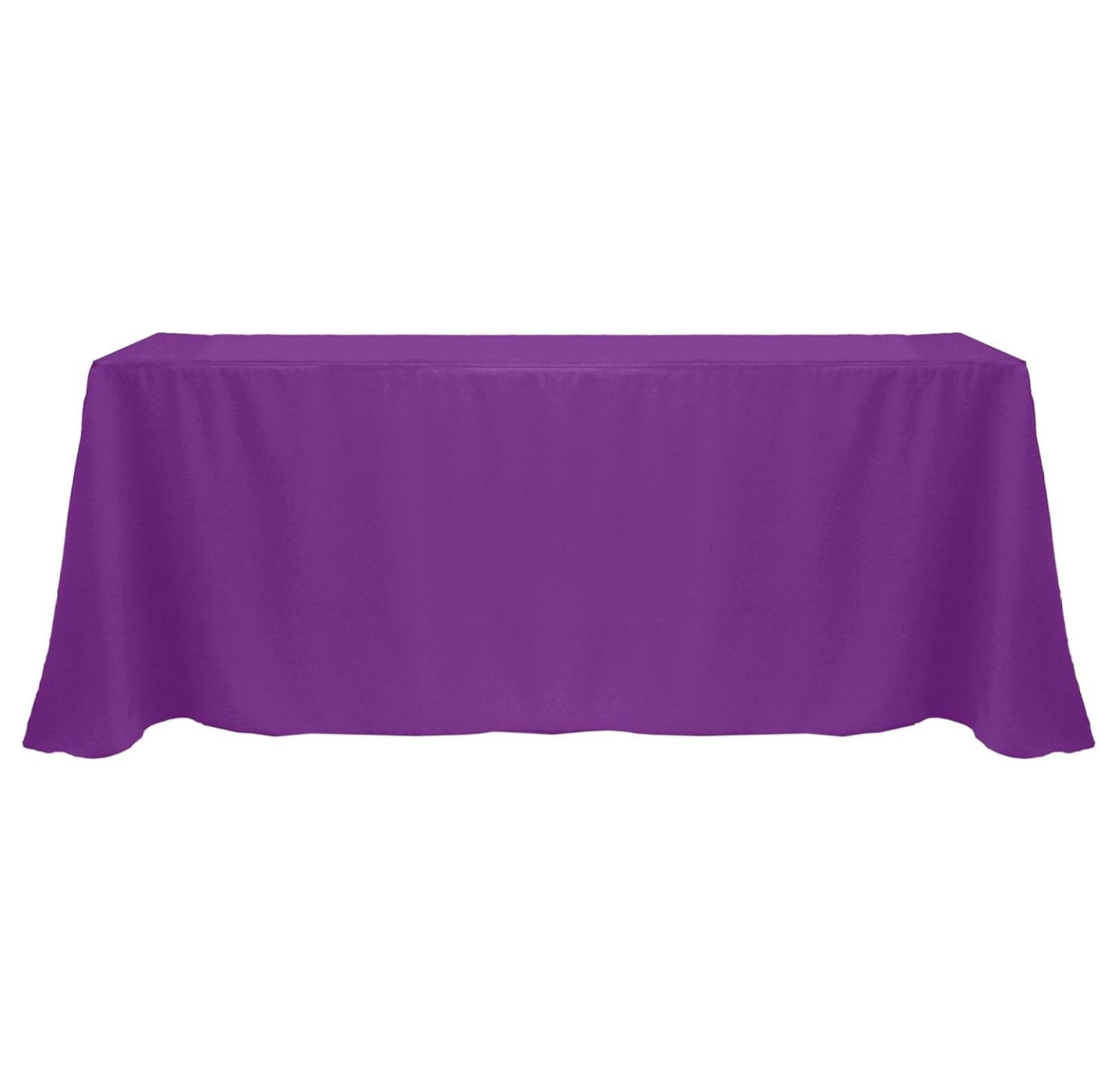 -2 Pack- 90 x 132-Inch Rectangular Polyester Linen Tablecloth with ...