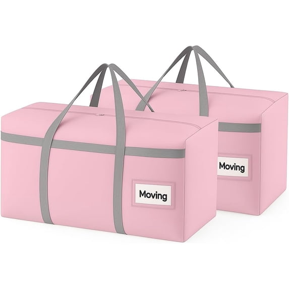 2 Pack 90L Moving Bags Heavy Duty Storage Totes with Zippers and ...