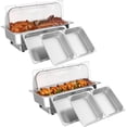 2-Pack 9QT Roll Top Electric Stainless Steel Buffet Food Warmers ...