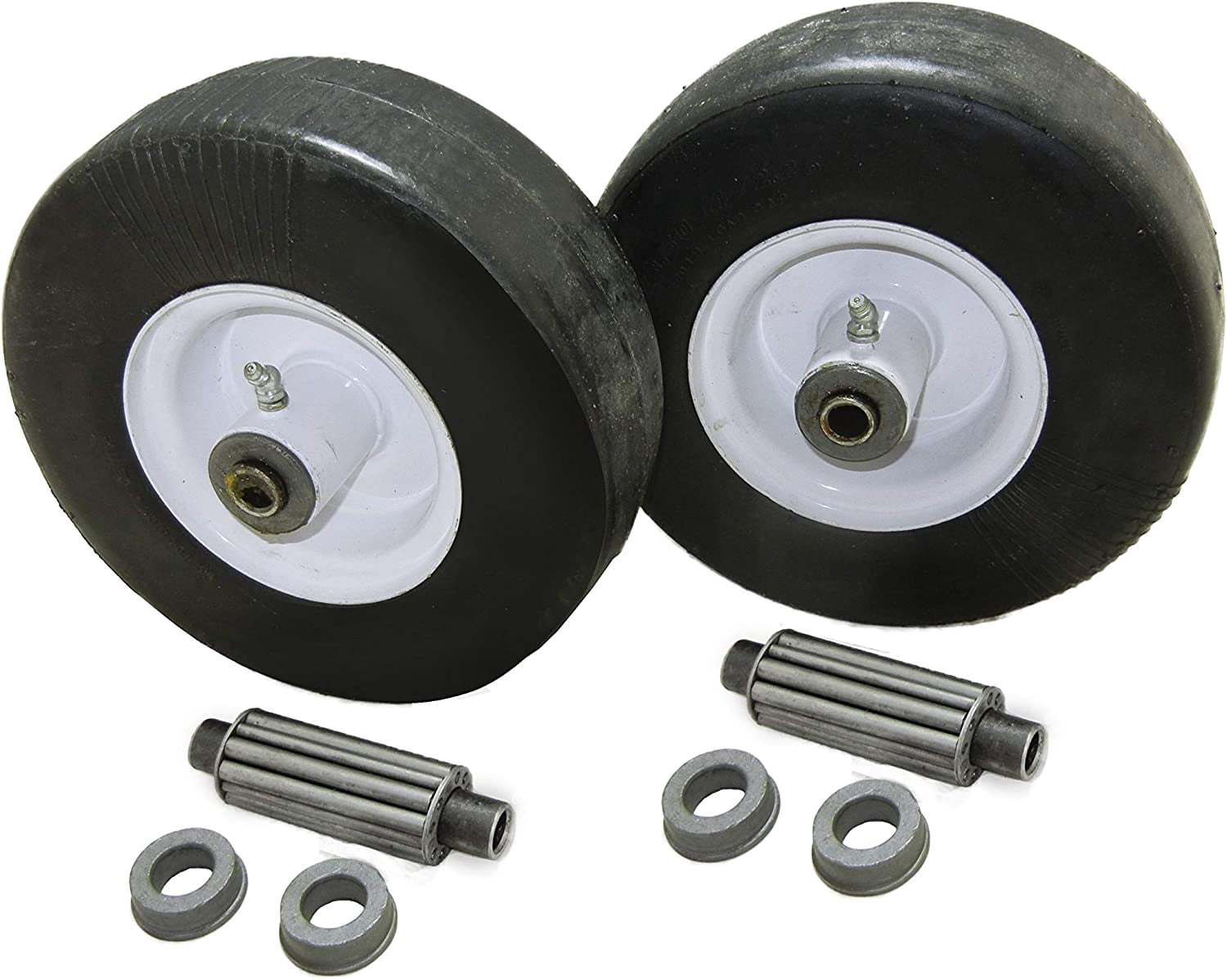 2 Pack 9X3.50X4 White No Flat Lawn Mower Tire Replaces 1-513648, 103 ...
