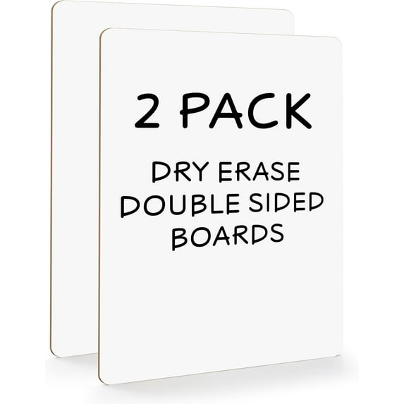 2 Pack 9x12 Inch Small White Board and Mini Dry Erase Board Handheld ...