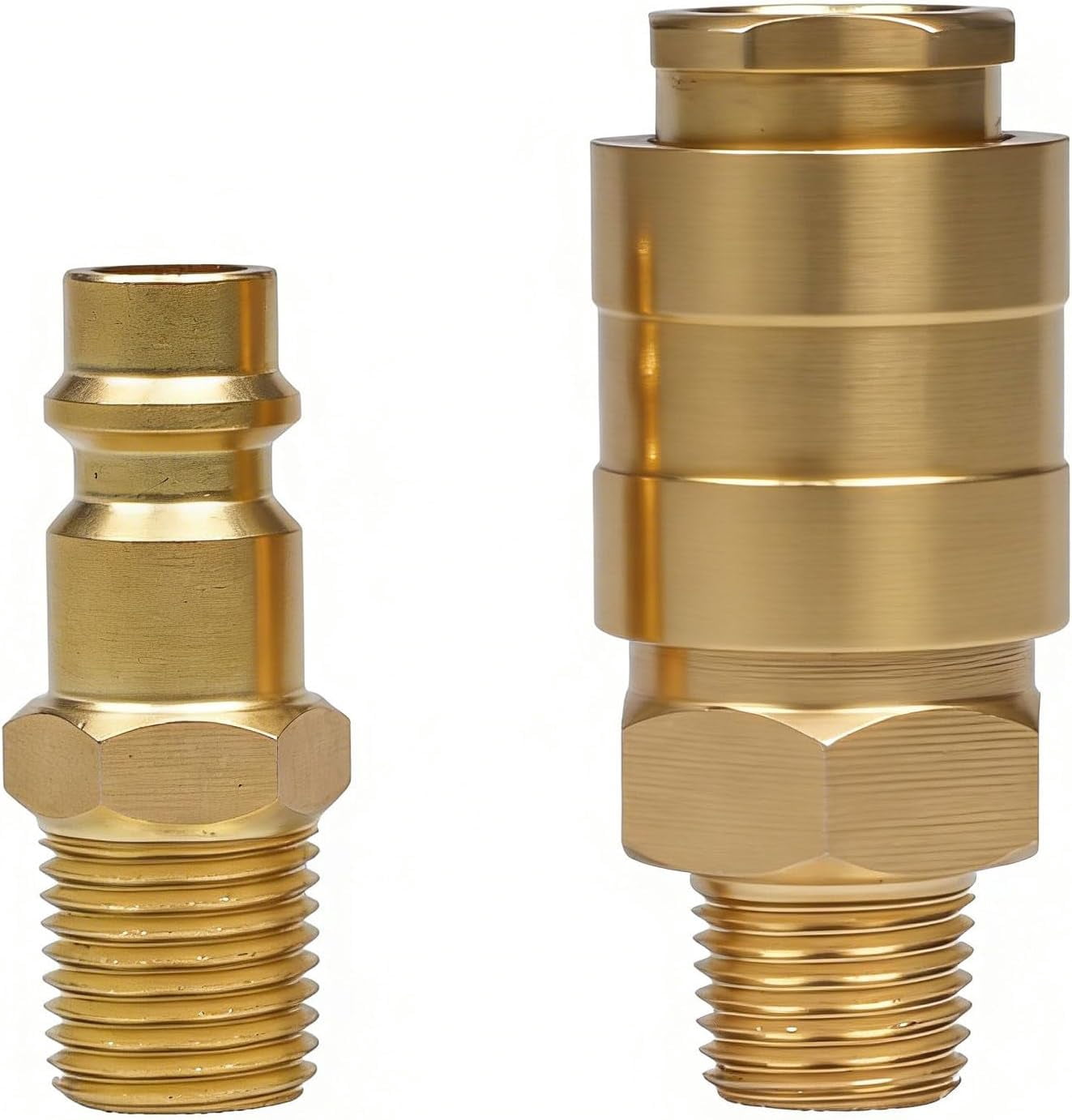 2 Pack A-Style Air Quick Connect Coupler Plug Core, 1/4 Inch Fittings ...