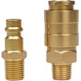 2 Pack A-Style Air Quick Connect Coupler Plug Core, 1/4 Inch Fittings ...