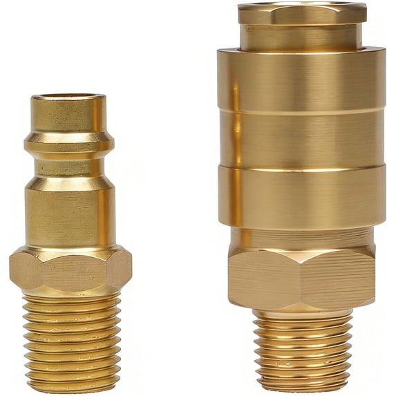 2 Pack A-Style Air Quick Connect Coupler Plug Core, 1/4 Inch Fittings ...