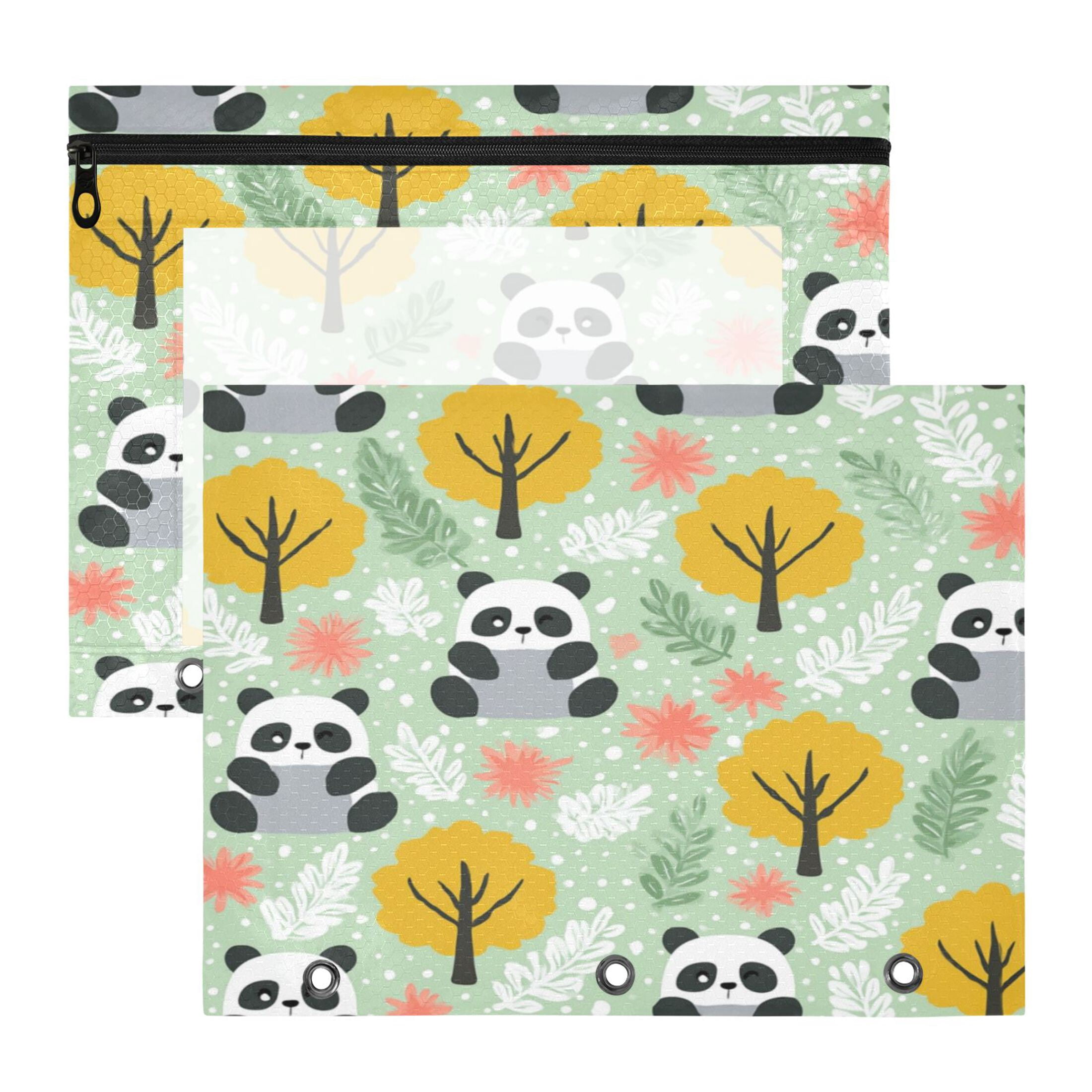 2 Pack A4 Document Bag 3 Ring Binder Pouch with Transparent PVC Front ...