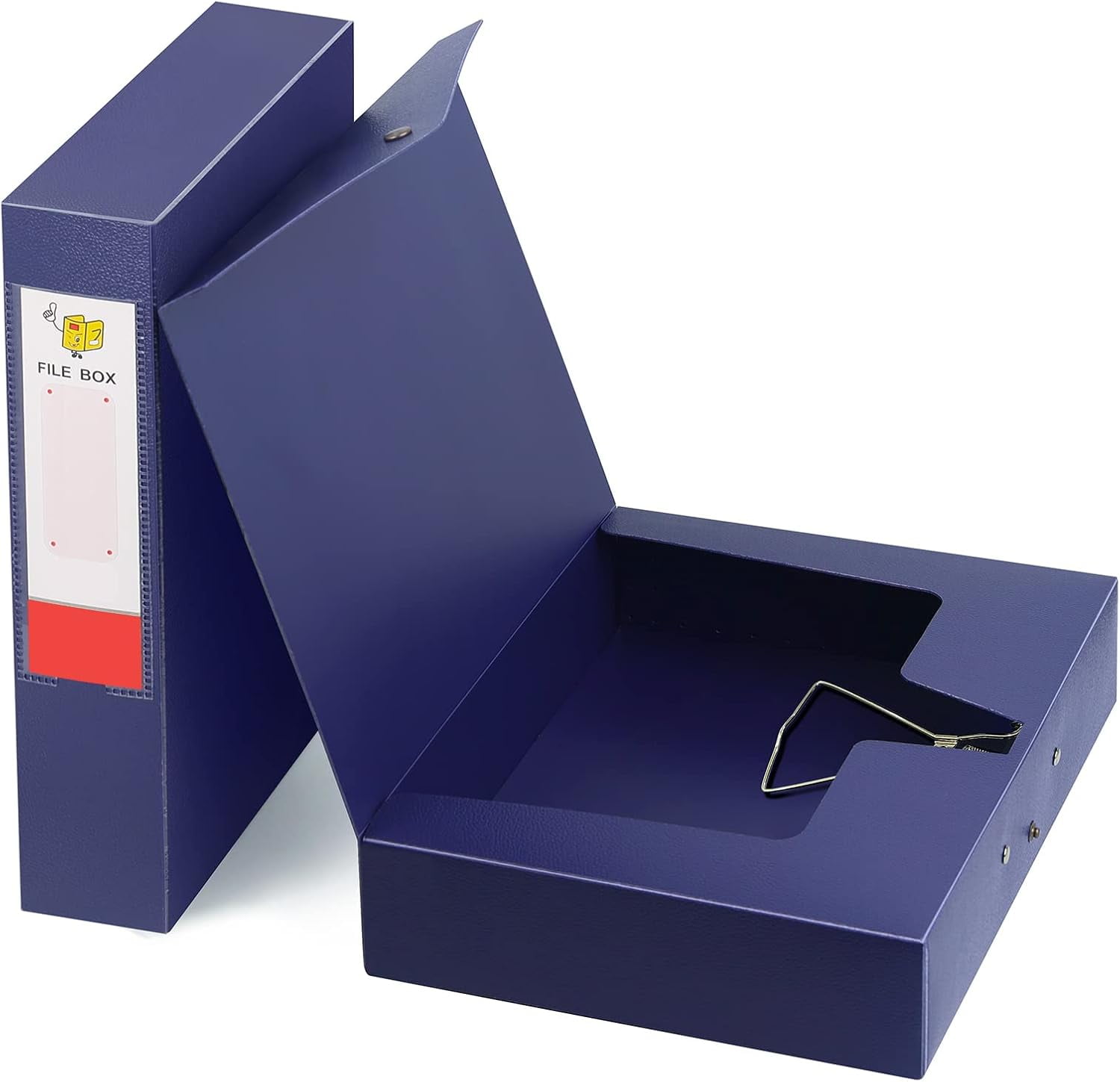 2 Pack A4 Storage File Boxes Archives Case,65mm Spine,Box File Document ...