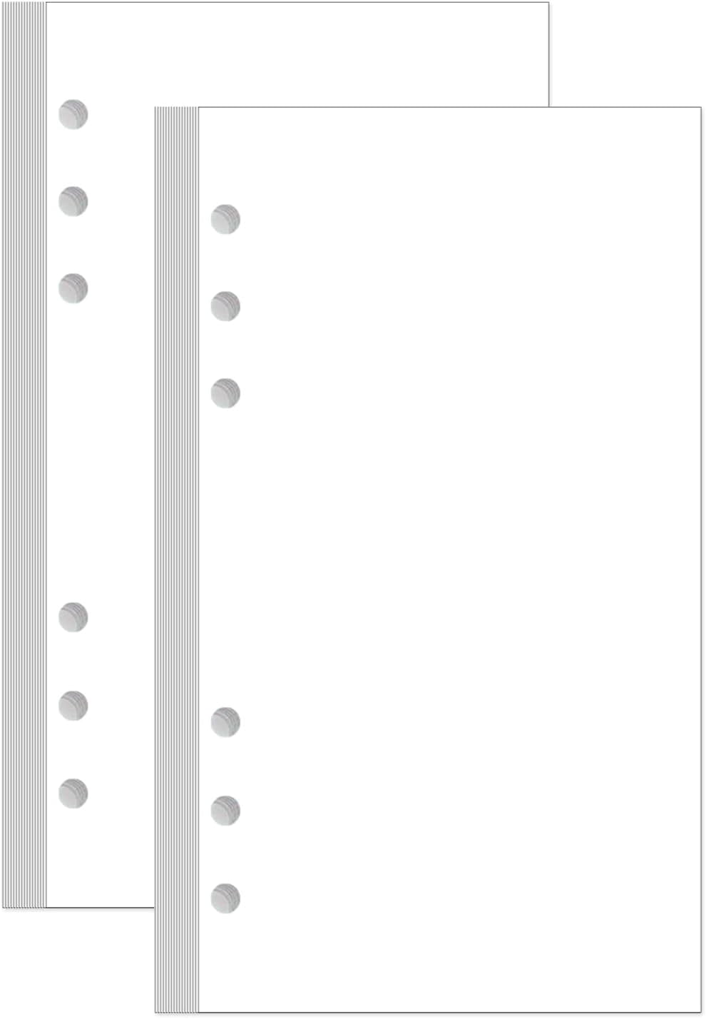 (2-Pack) A6 Blank Refill Paper, 200 Sheets/400 Pages Loose Leaf Paper ...