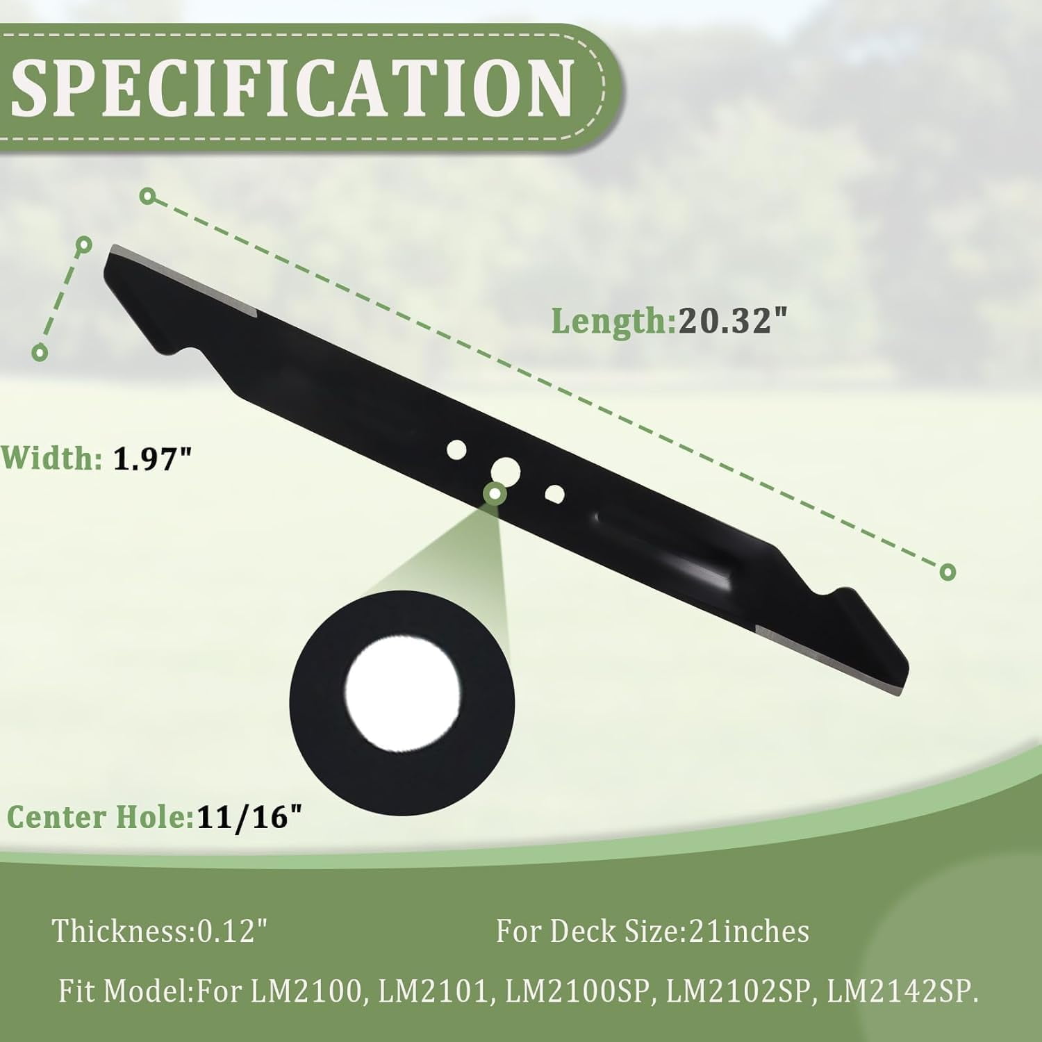 2 Pack AB2100 Lawn Mower Blade Replacement Compatible with 56V Models ...