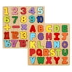 QISIWOLE Wooden ABC Alphabet Number Shape Puzzle - Educational ...