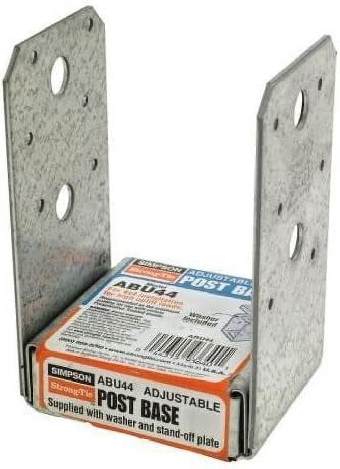 2 Pack ABU44Z 4x4 Standoff Post Base Z-Max Finish - Walmart.com