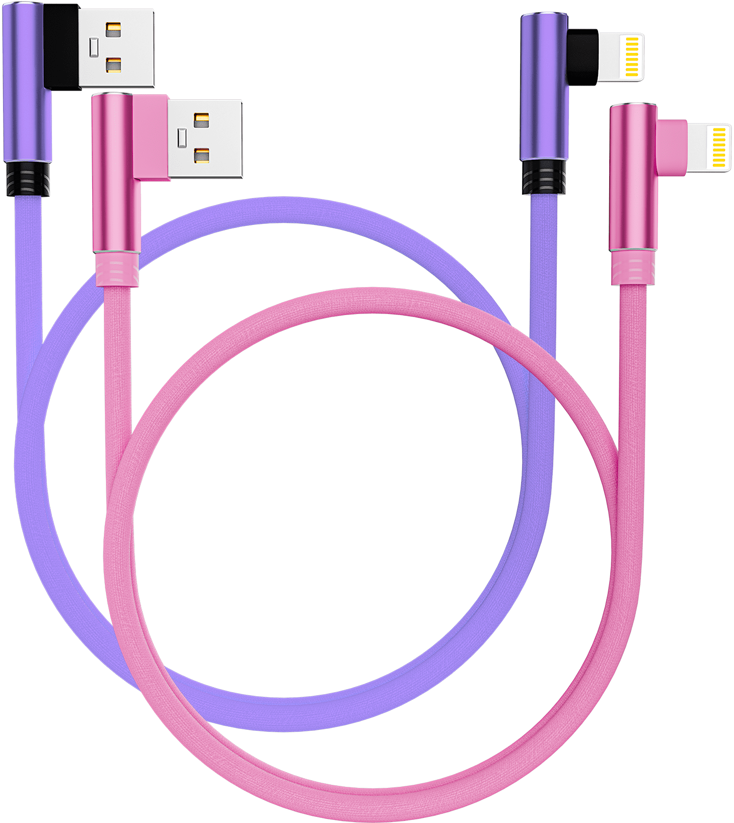 2 Pack ACE USB Charger Right Angle Cables [MFi Certified] USB Fast ...