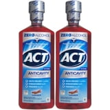 ACT 2 Pack - Anticavity Fluoride Rinse, Alcohol-Free Cinnamon Mouthwash ...