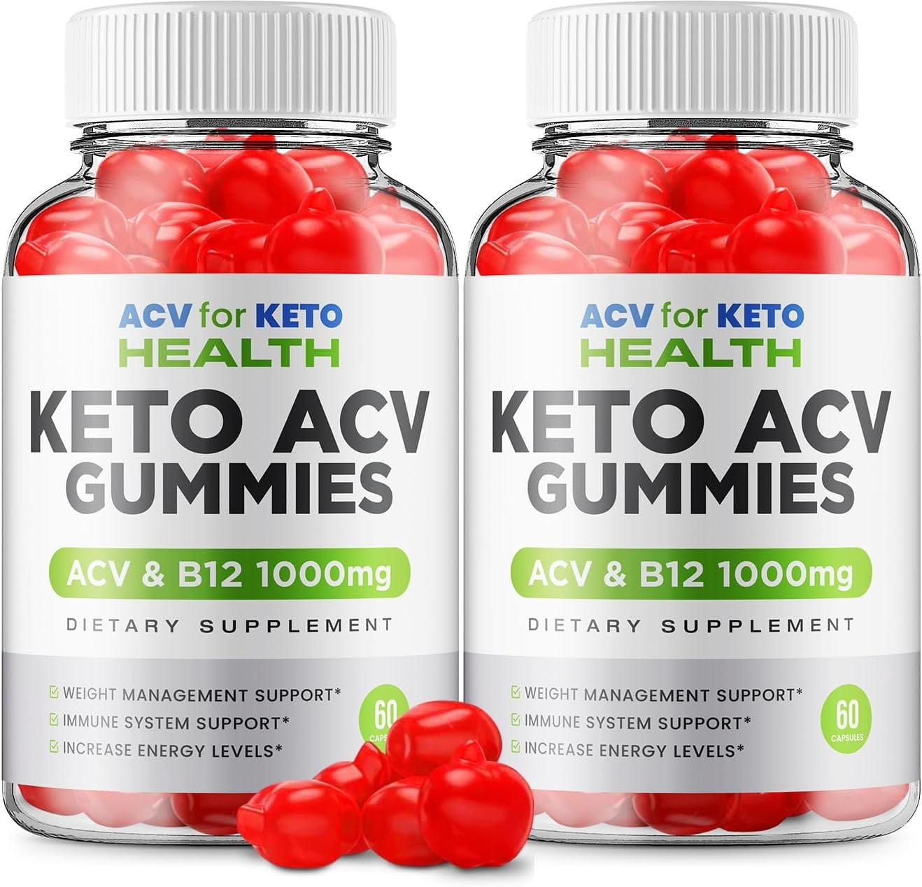 2 Pack ACV for Keto Health Gummies ACV for Health Keto Advanced Formula ...