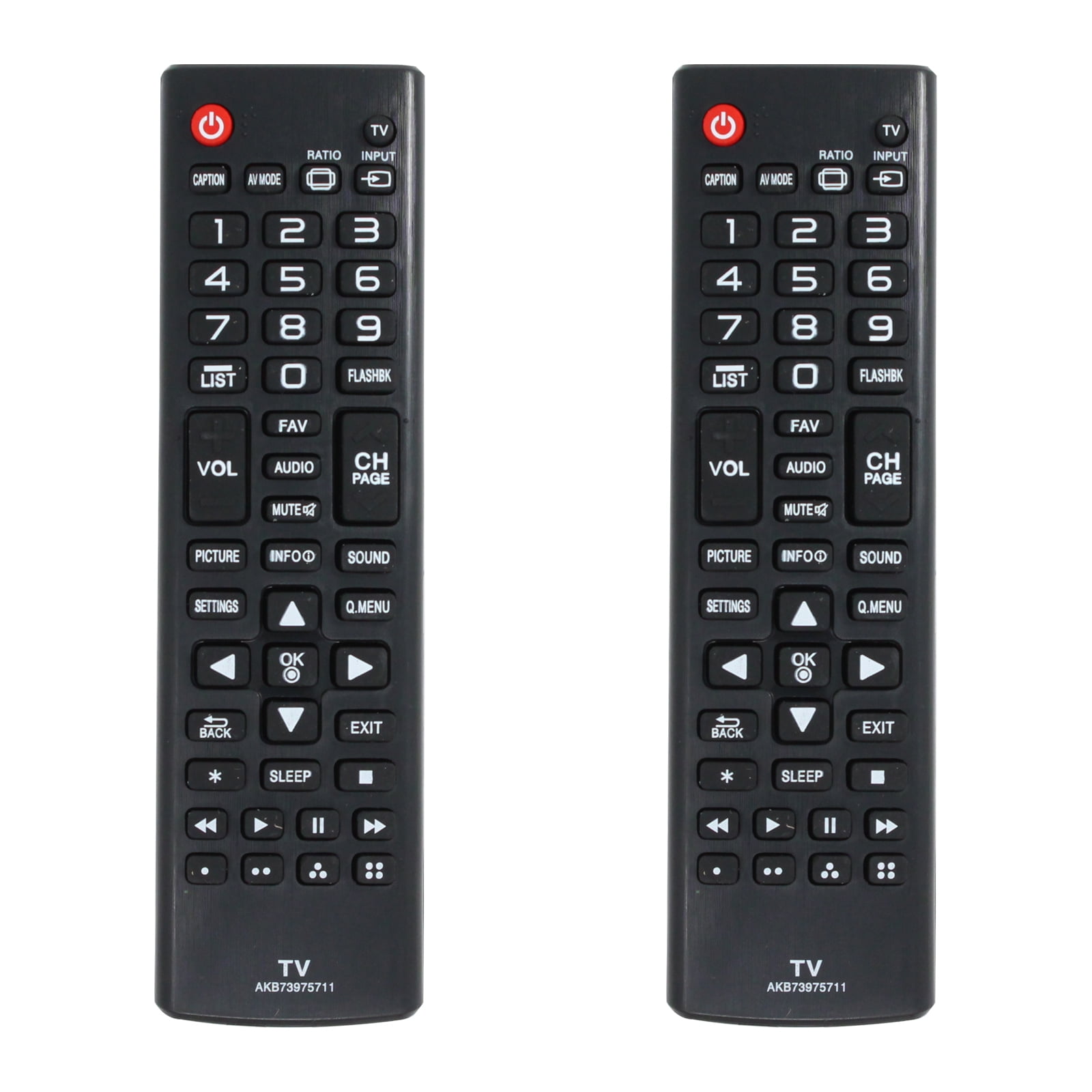 2-Pack AKB73975711 Remote Control Replacement - Compatible with LG ...