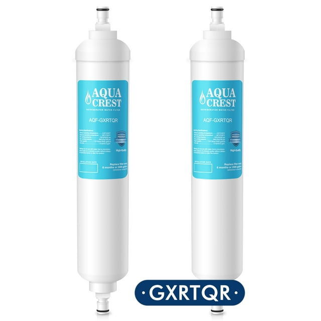 (2 Pack)AQUA CREST GXRTQR Inline Water Filter, Replacement for GE ...