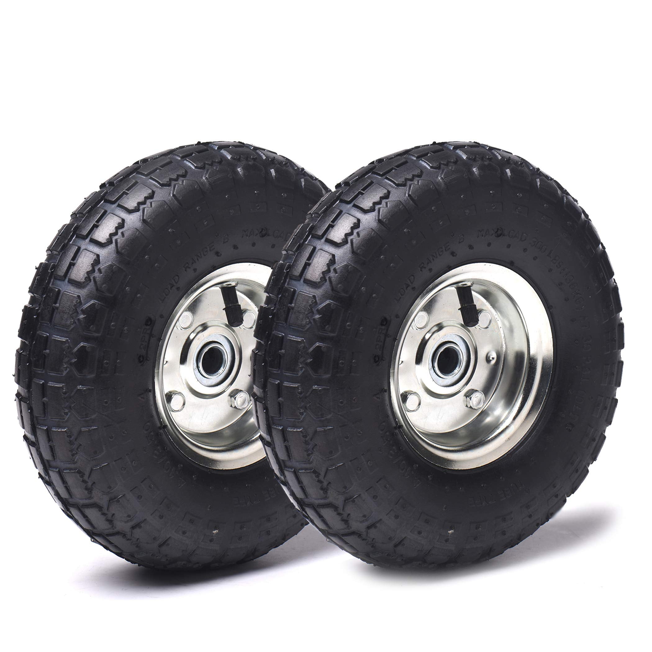 AR-PRO (2 Pack) Utility 10" Heavy-Duty Pneumatic Tires - Replacement ...