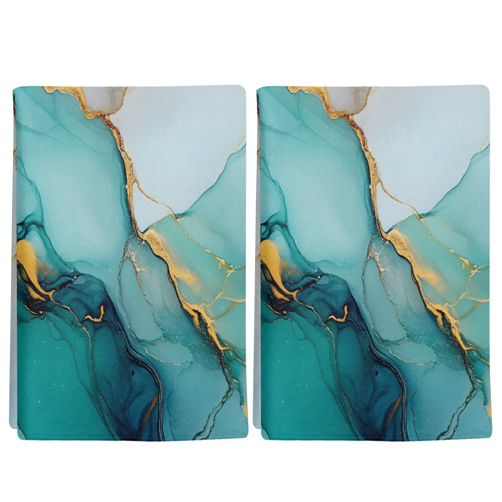 2 Pack Abstract Marble Texture Kitchen Towels Dark Green Gradient ...