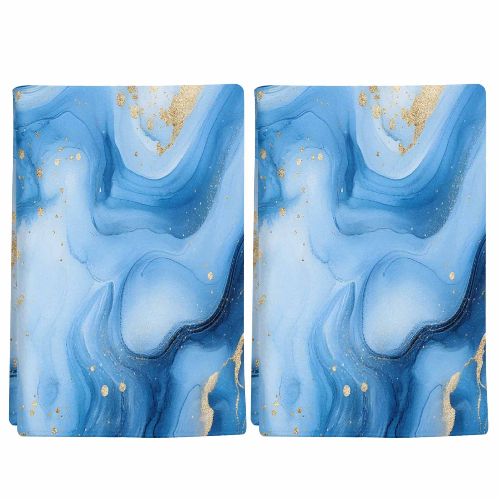 2 Pack Abstract Marble Texture Kitchen Towels Gold Blue Gradient Art ...