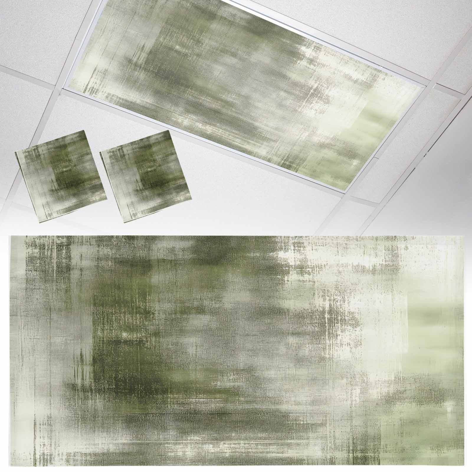 2 Pack Abstract Oil Painting Fluorescent Light Covers for Ceiling ...
