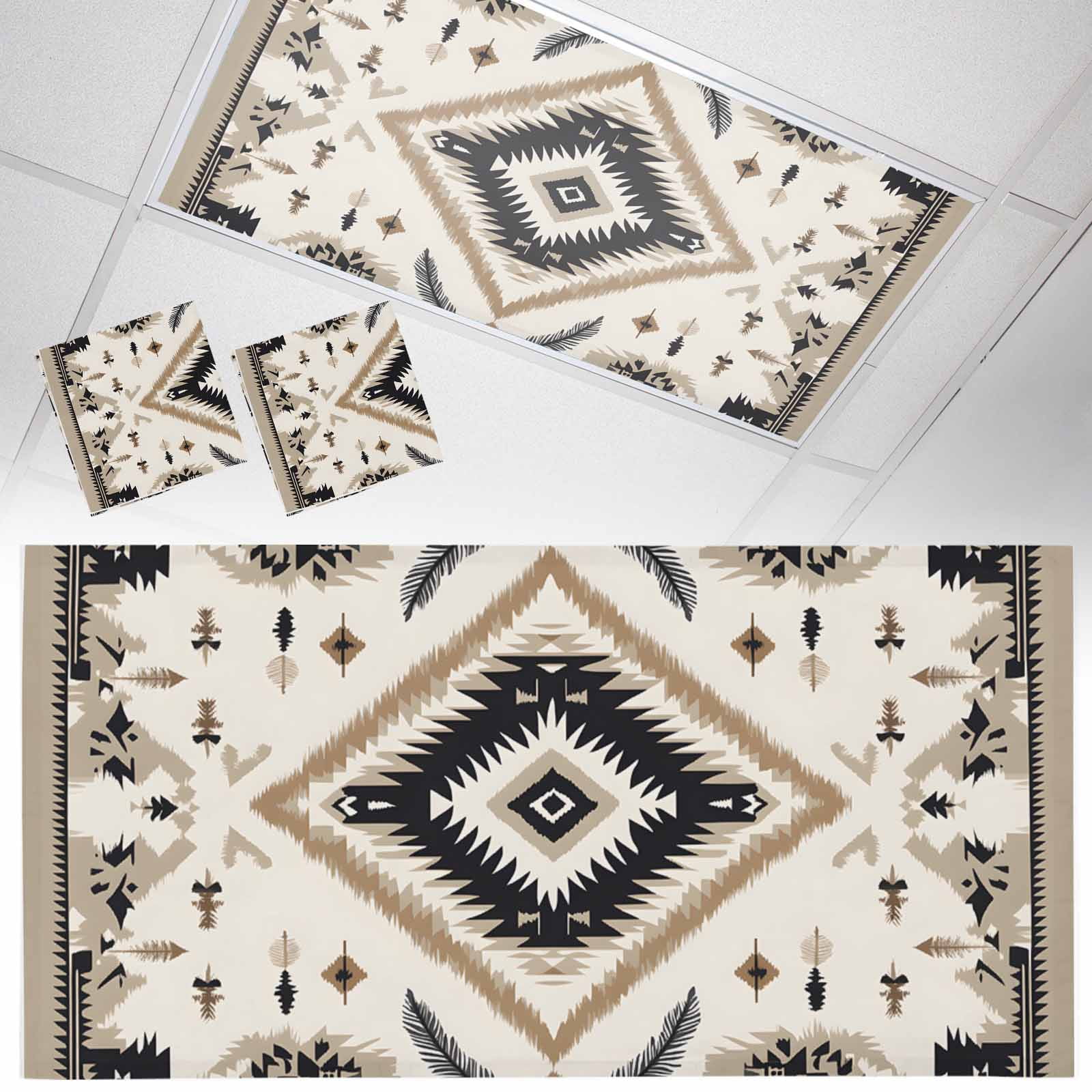 2 Pack Abstract Weaving Pattern Fluorescent Light Covers for Ceiling ...