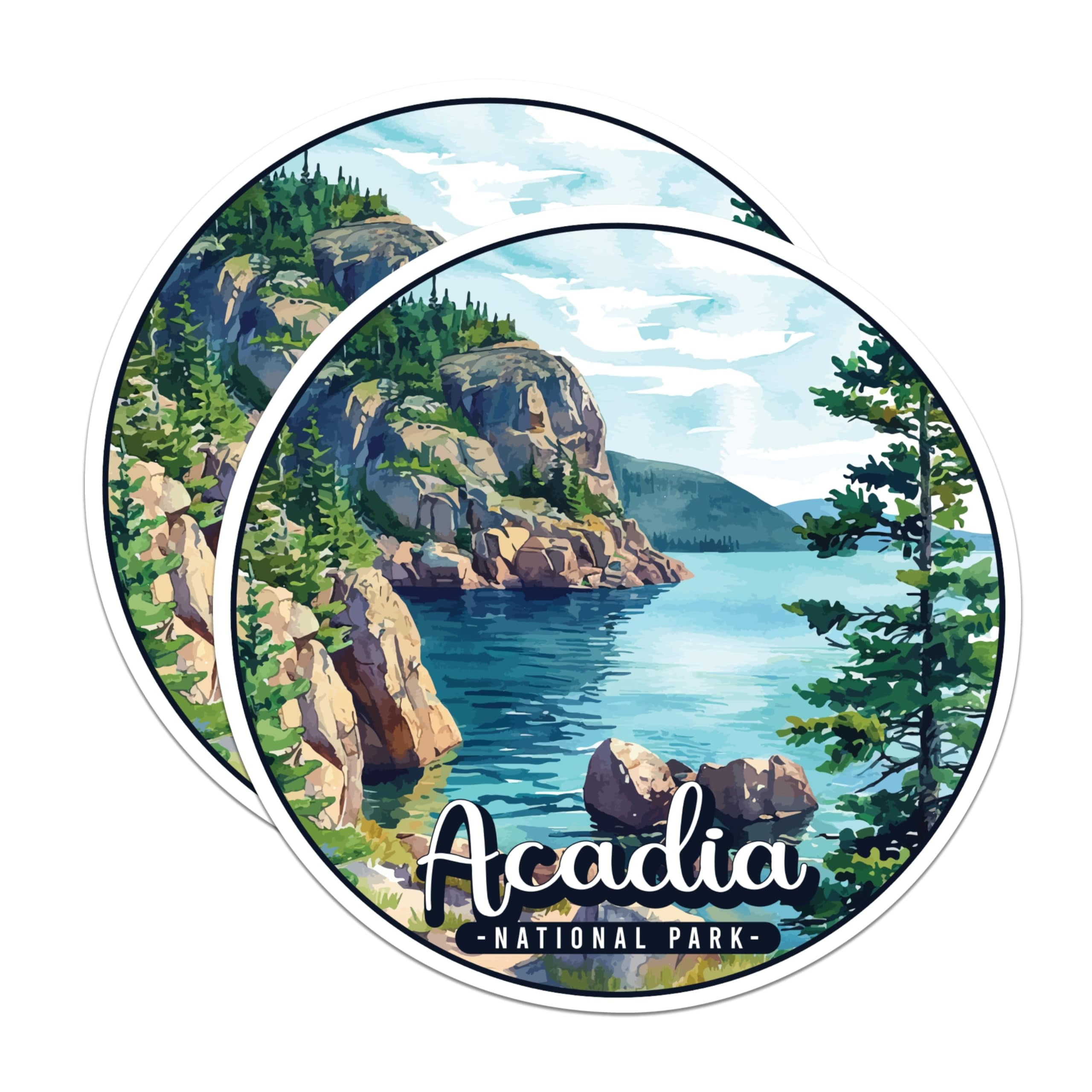 (2 Pack) Acadia National Park Bumper Sticker - US National Park ...
