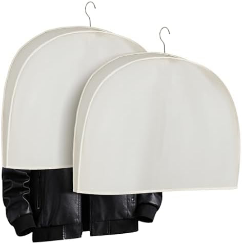 2 Pack Acid-free Muslin White Shoulder Protectors Clothes Hanger Covers ...