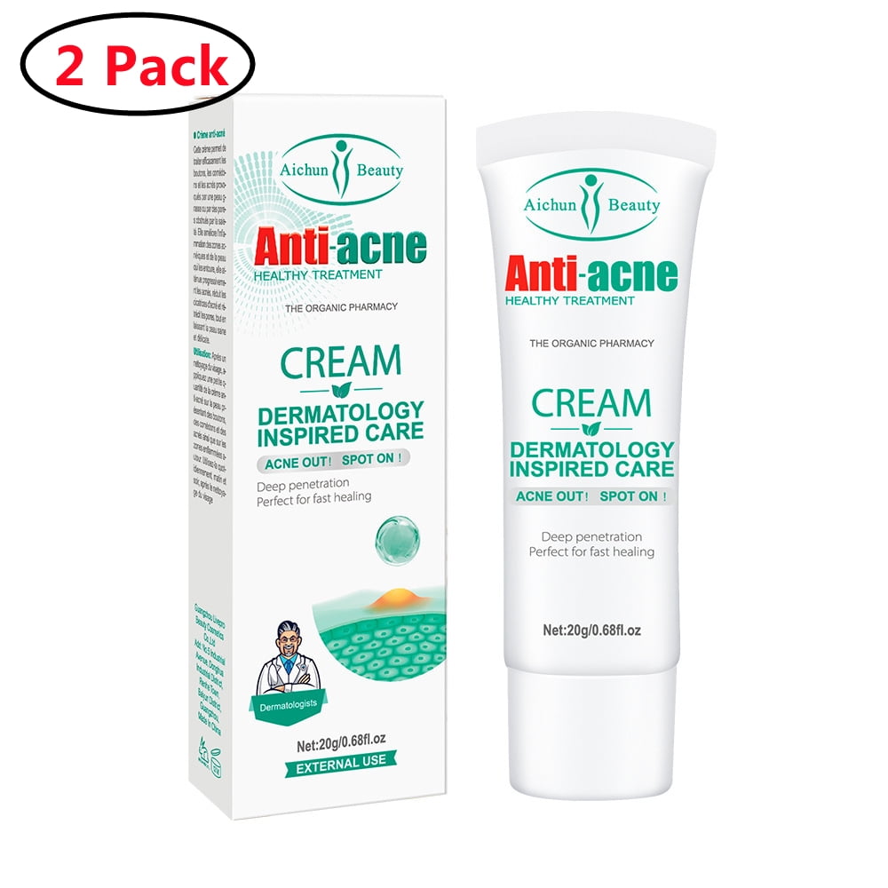 2 Pack Acne Treatment Cream - Stubborn Acne Control 5-in-1 Benzoyl ...