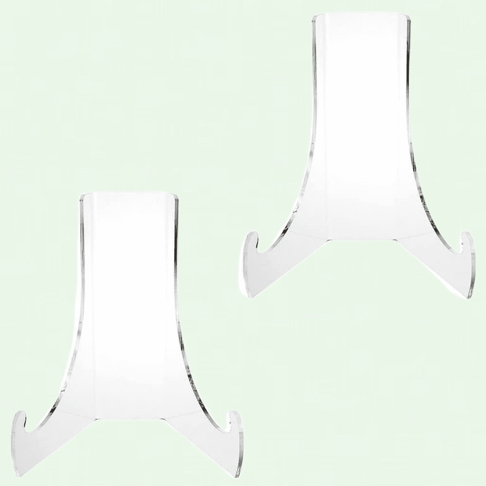 2-Pack Acrylic Board Stand, Clear, Small, 60 Degree Angle, Desktop ...