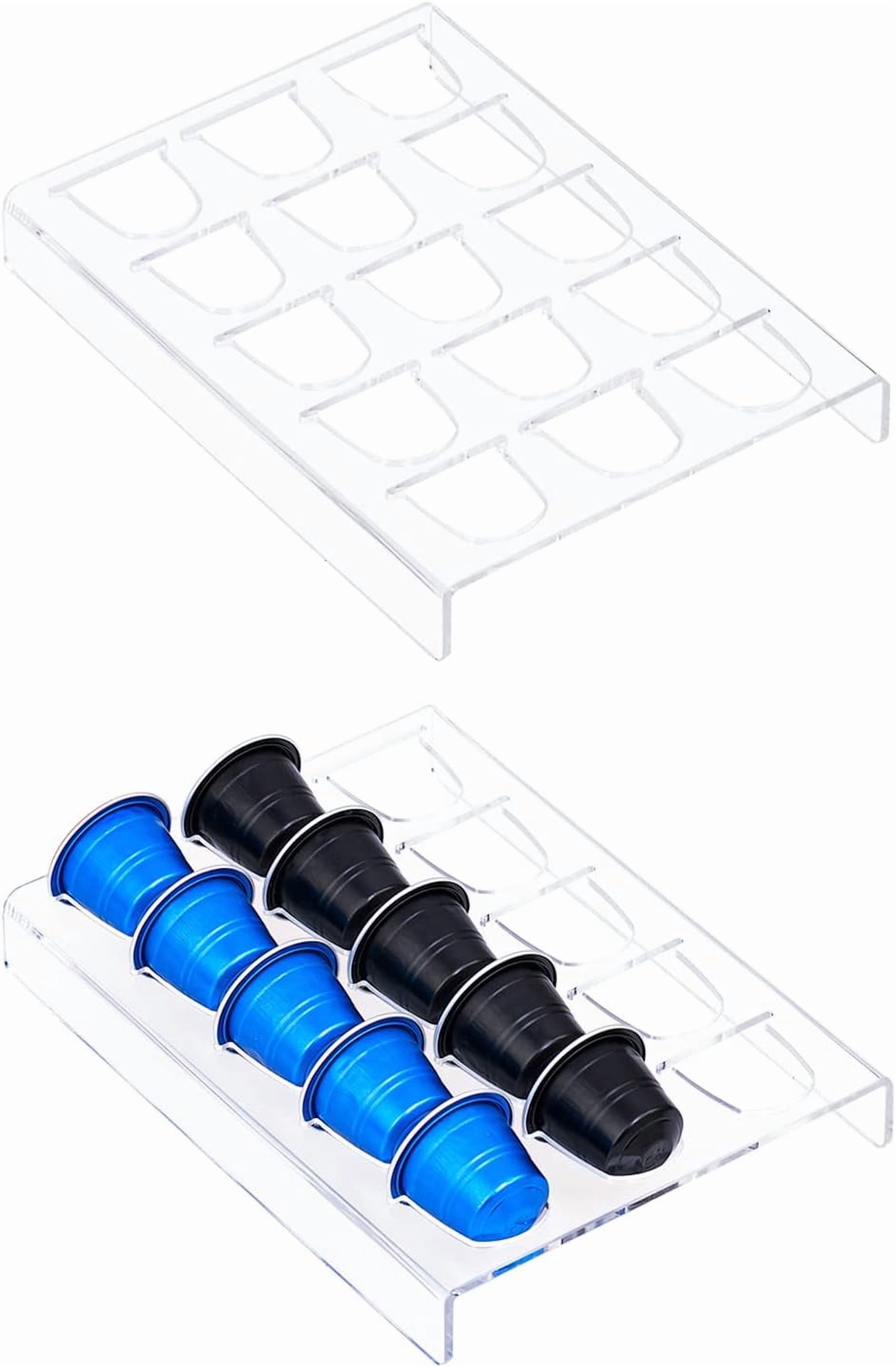 2 Pack Acrylic Clear Coffee Pod Holder Organizer Tray, Coffee Pod ...