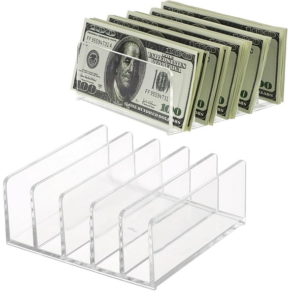 2-Pack Acrylic File Organizer for Sorting Mail - 5 Slots Letter Sorter ...