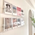 2 Pack Acrylic Magazine Holder Rack Brochure Holder Wall Mount 24 inch ...
