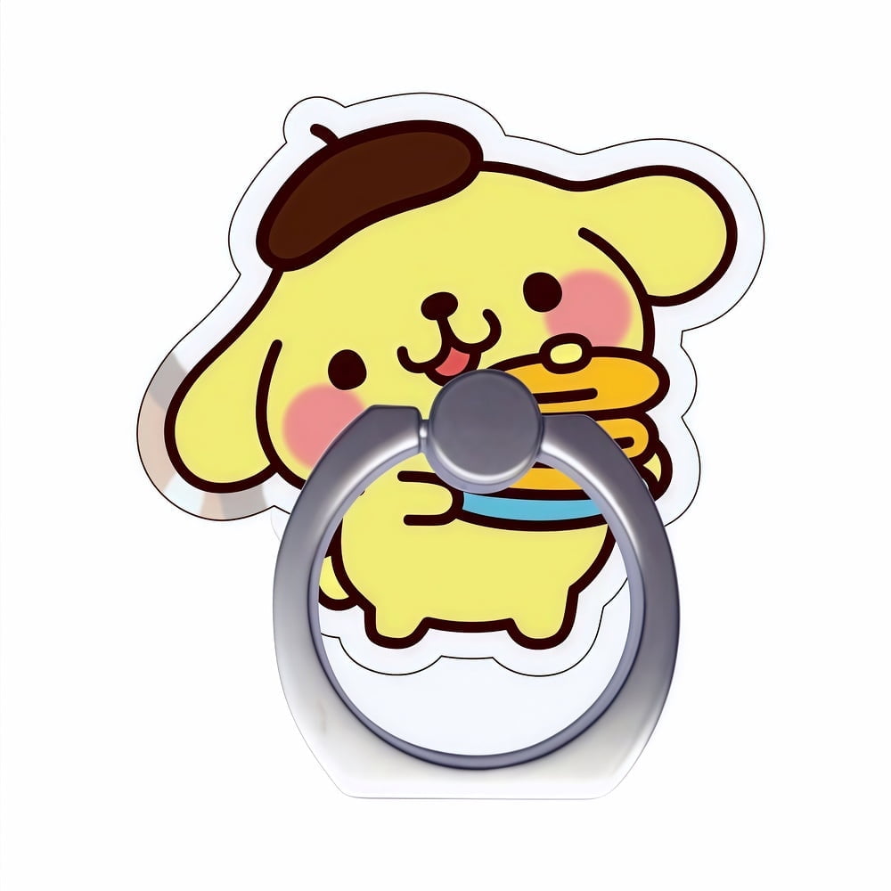 2-Pack Acrylic Purin Anime Cartoon Phone Ring Stands - Non-Slip Desktop ...