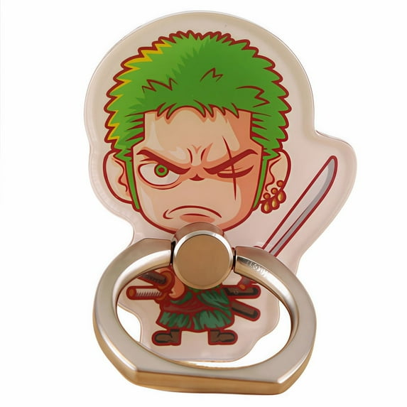2-Pack Acrylic Roronoa Zoro One Piece Anime Cartoon Phone Ring Stands ...