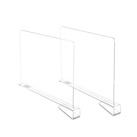 Fabulas, Acrylic Shelf Dividers, 6 Pack, Clear Closet Organizers ...