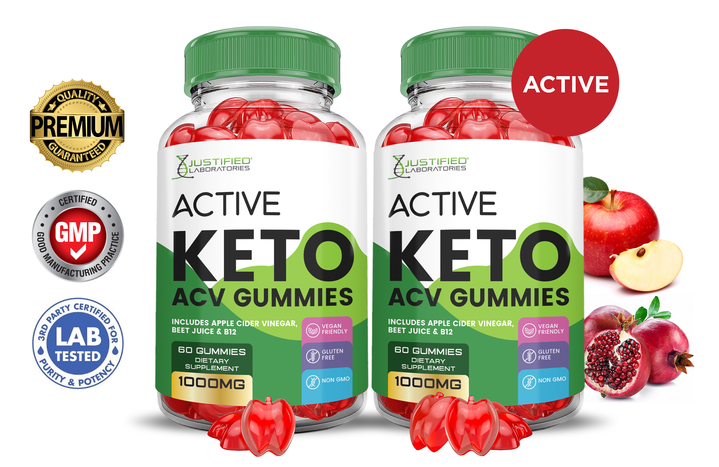 Active Keto ACV Gummies (2 Pack) - 1000MG Dietary Supplement with ...
