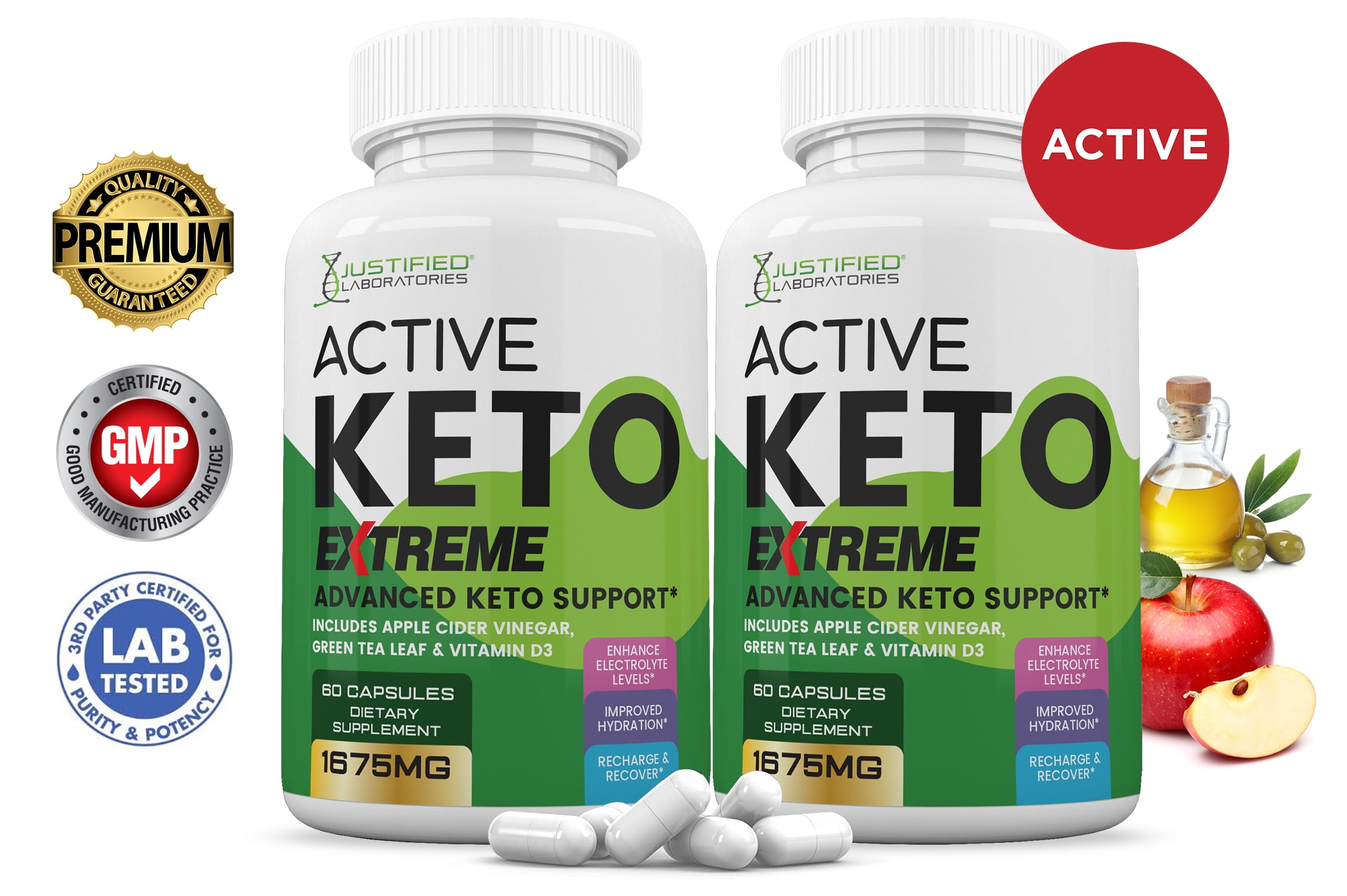 (2 Pack) Active Keto ACV Extreme Pills 1675mg Alternative to Gummies ...