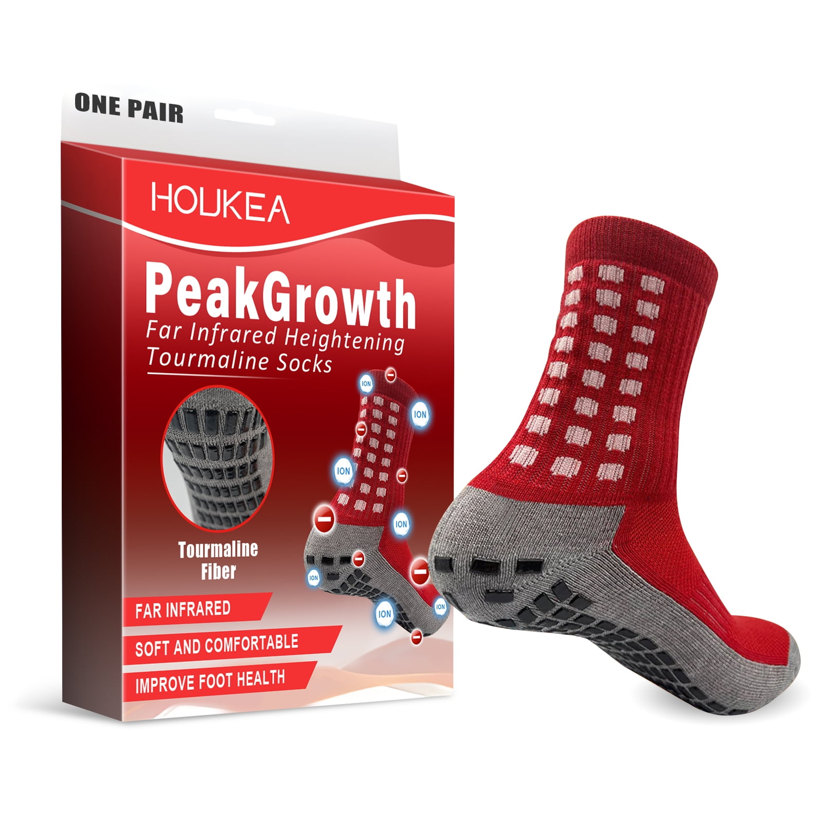 2-Pack Acupressure Foot Massage Socks – Premium Silicone Anti-Slip ...