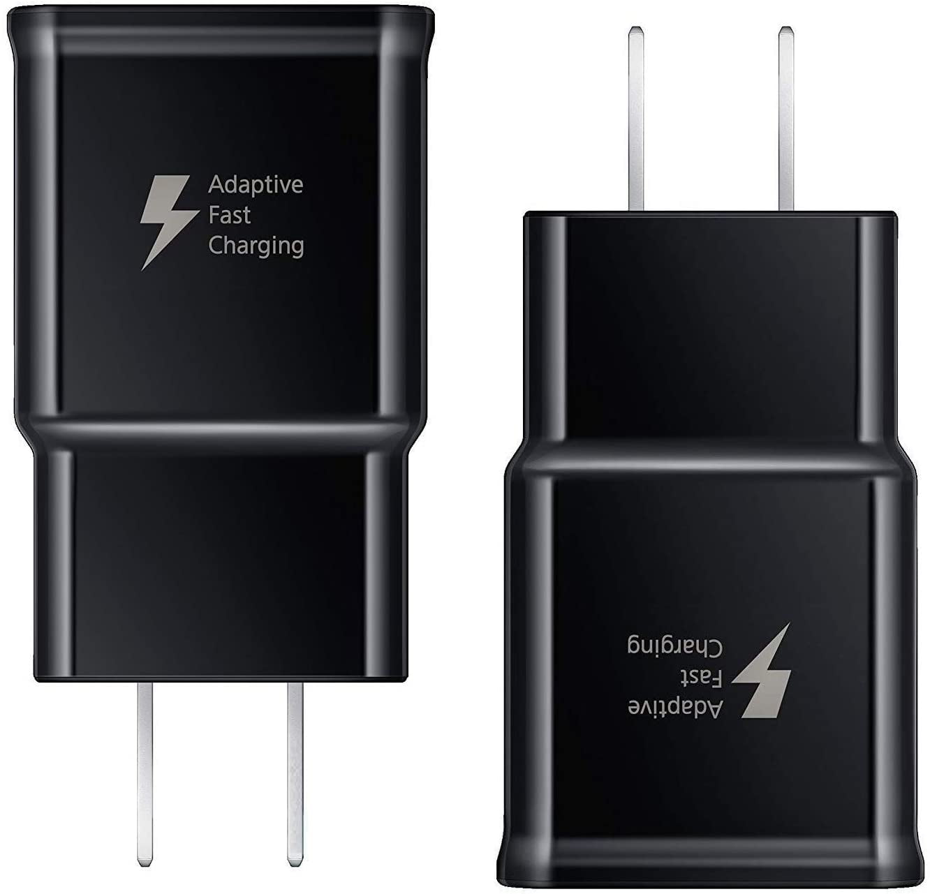 2 Pack Adaptive Fast Charging USB Side Port Wall Charger Plug Adapter ...
